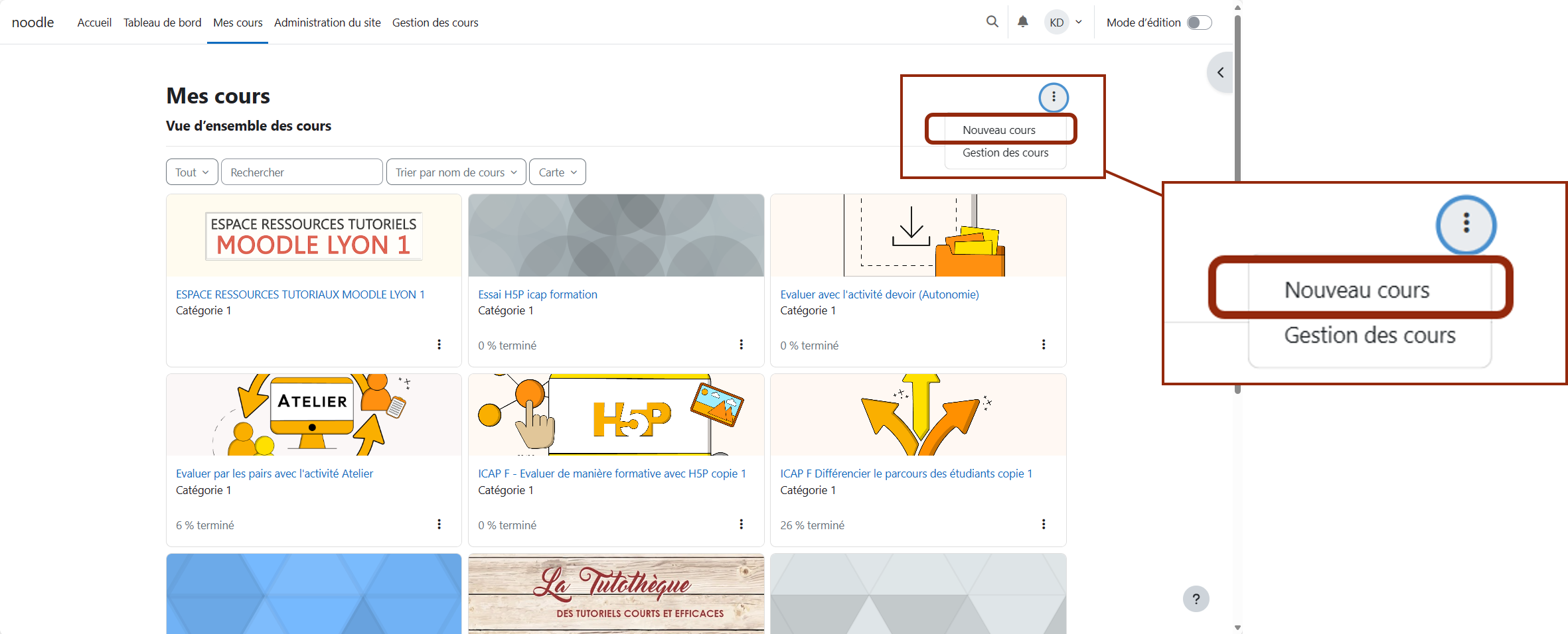 Tutoriels: Créer un cours Moodle | Icap formations